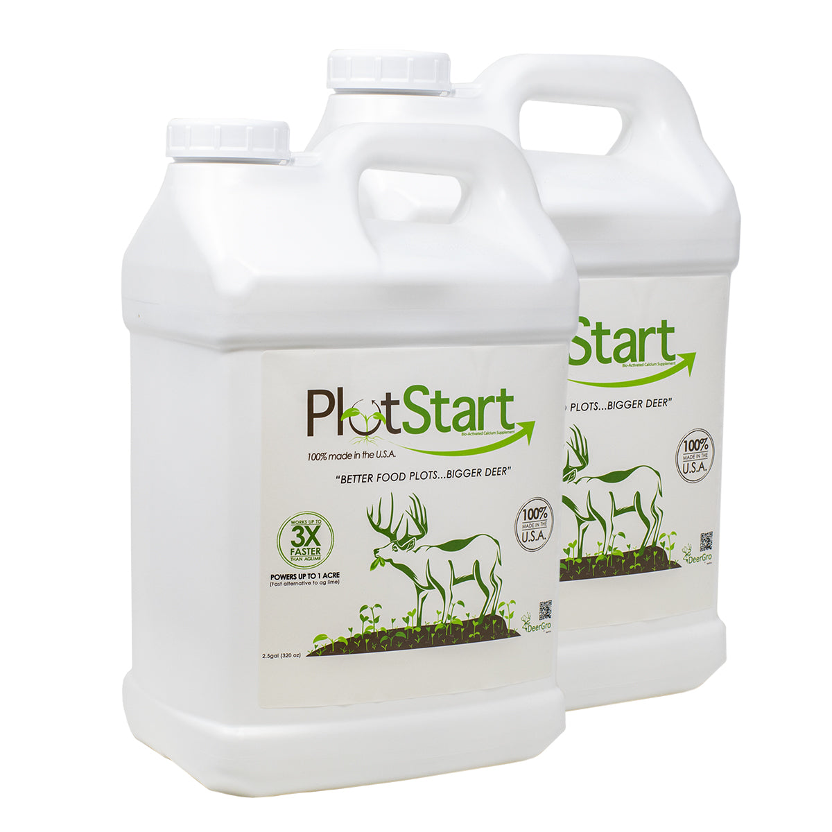 DeerGro PlotStart 2.5Gal for 2-Acre Food Plots | Rapid Soil Calcium ...